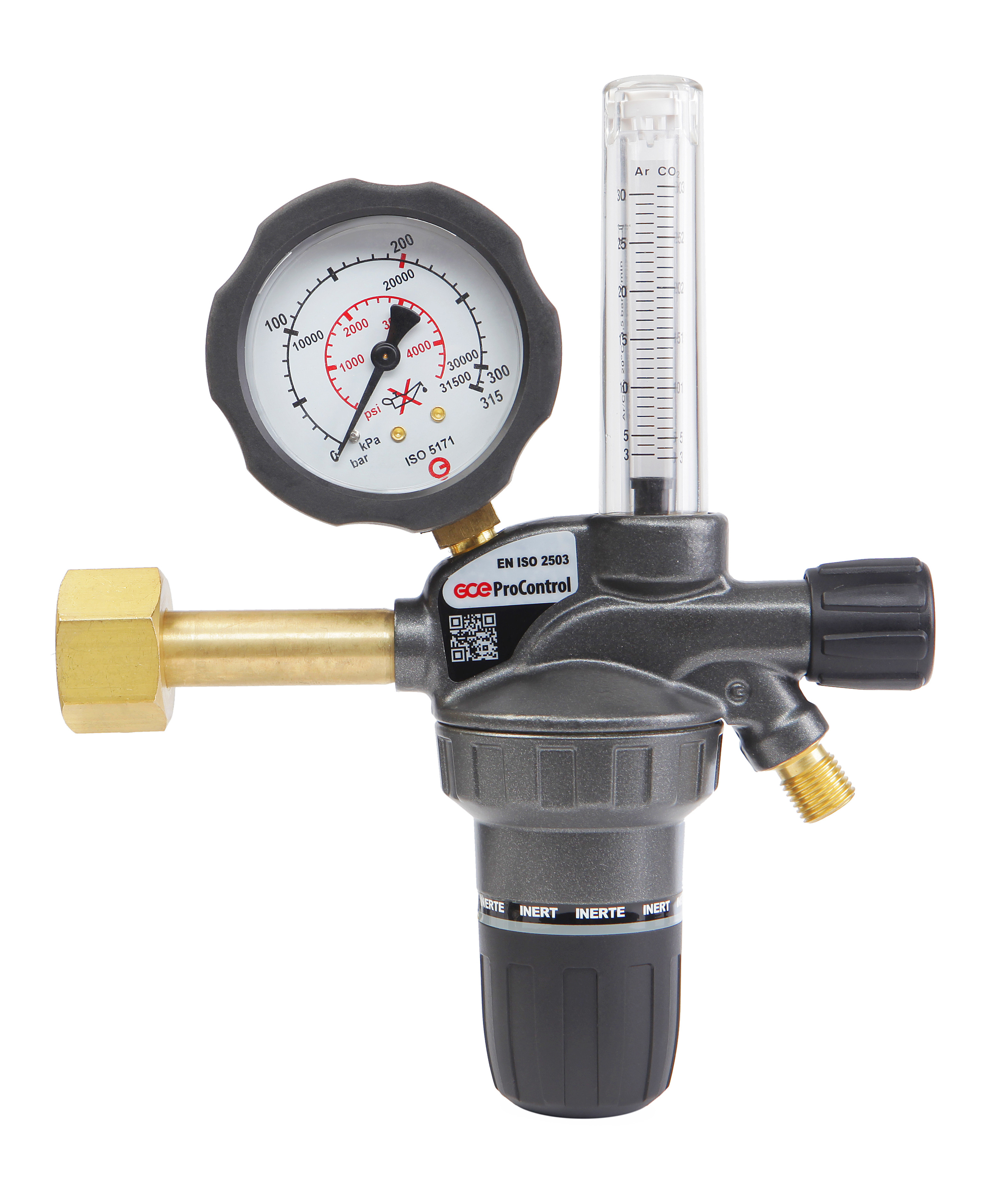 GCE Flaschendruckminderer Argon/CO₂, ProControl, 300 bar, Flowmeter 30 ...